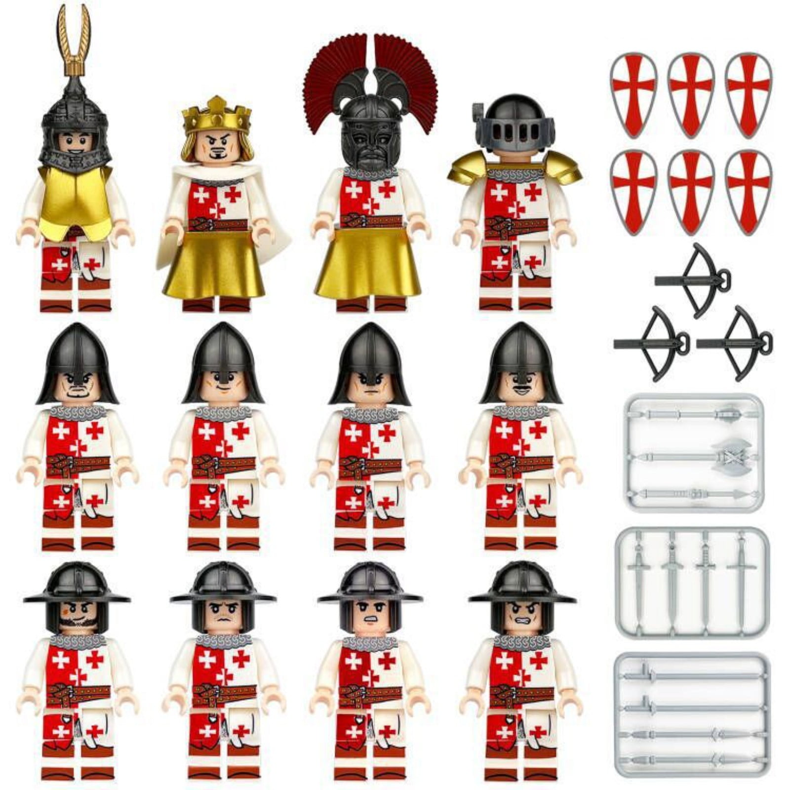 12pcs Knight Sets, 2"Knight Figure, Knight Toy Building Sets, Knight ...