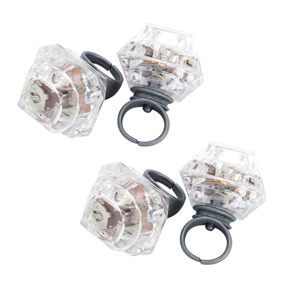 12pcs LED Flashing Light up Ring Toys Simulation Big Diamond Finger ...