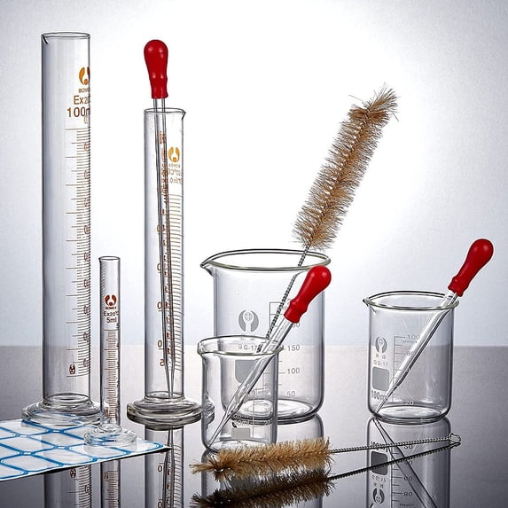 12pcs Lab Measuring Glass Beakers Set 50ml 100ml 250ml Glass Graduated ...