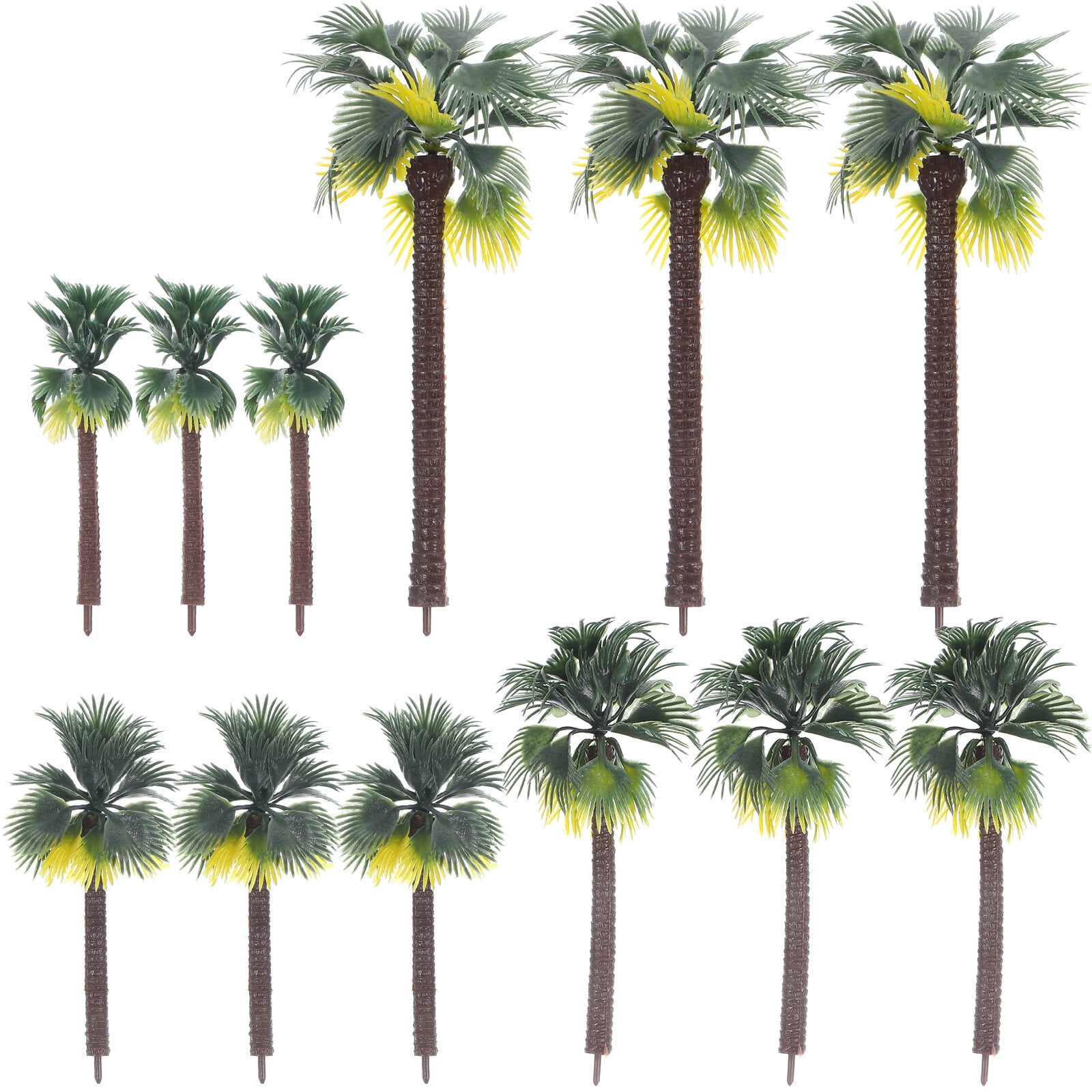 YUNLIGHTS Fake Palm Tree Decorative Model Random Root Color 12pcs ...