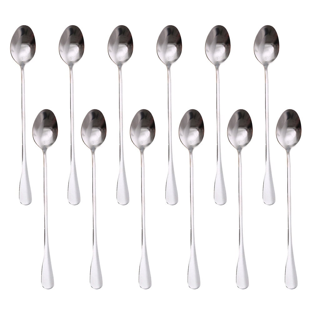 SOAC 12pcs Long Handle Stainless Steel Iced Tea Spoons, Coffee Ice ...
