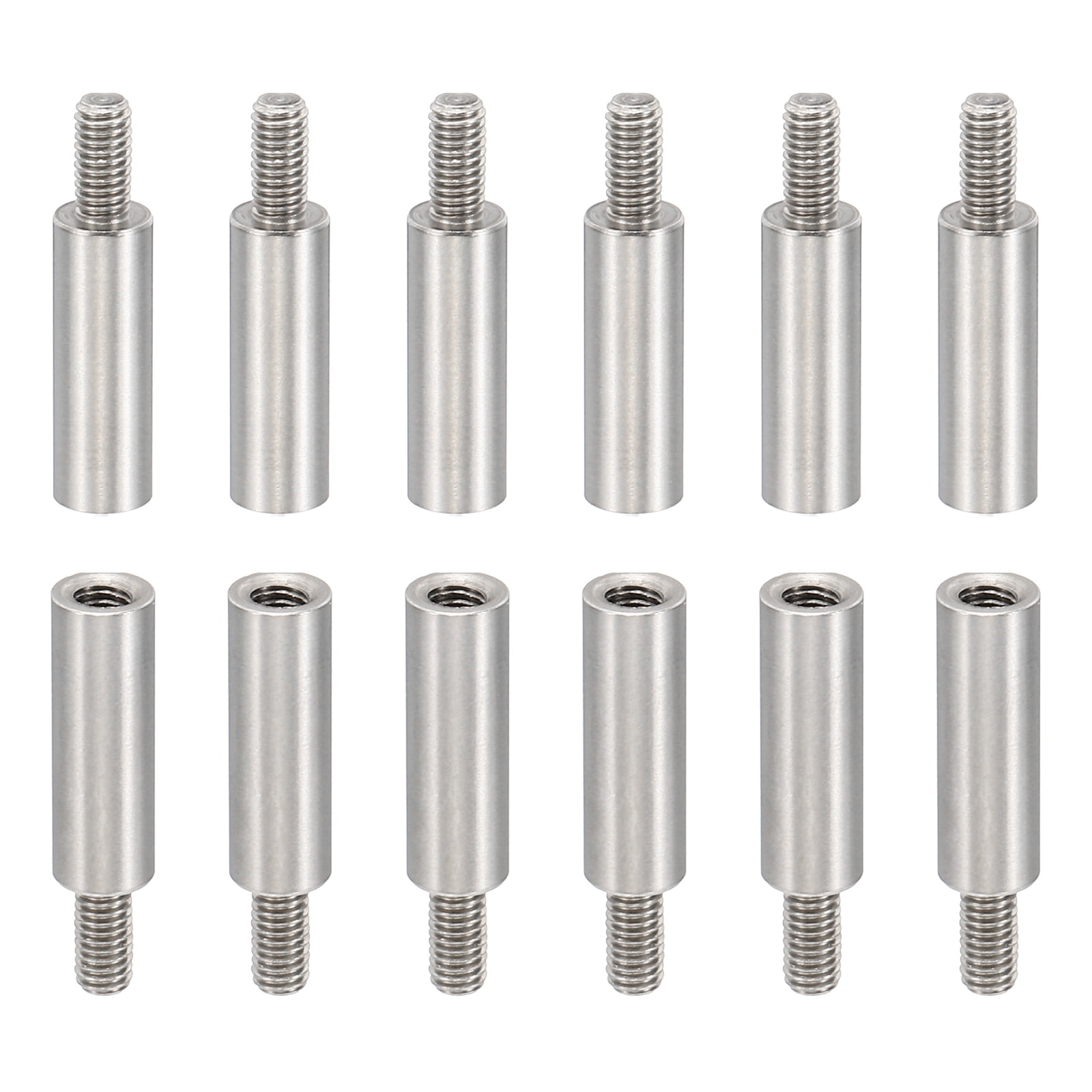 12pcs M3 Standoffs, M3 15+6mm Spacer Standoffs Steel Threaded Standoffs ...