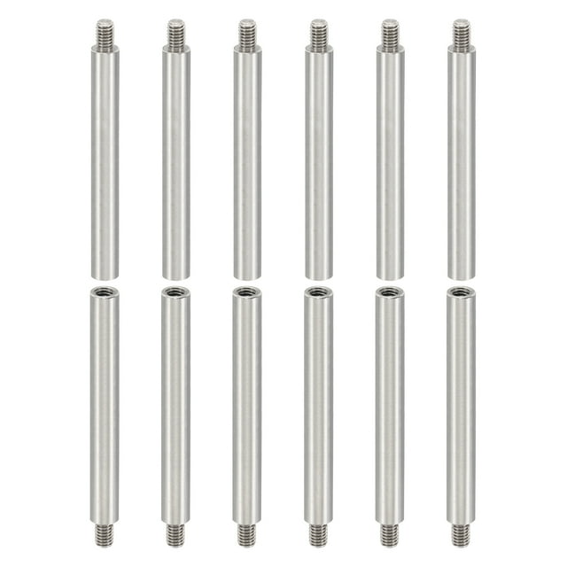12pcs M4 Standoffs, M4 50+6mm Spacer Standoffs Steel Threaded Standoffs ...