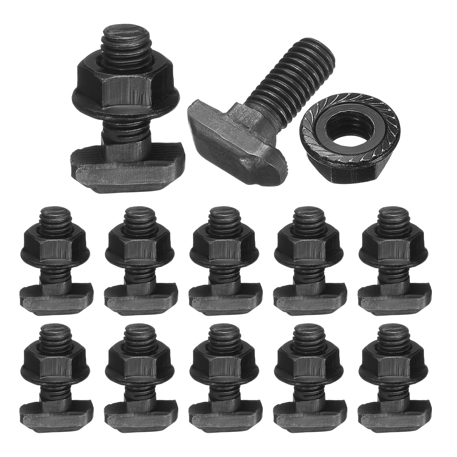 12pcs M8x20mm t Slot Drop-in Bolt Carbon Steel Hammer Head Bolts with ...