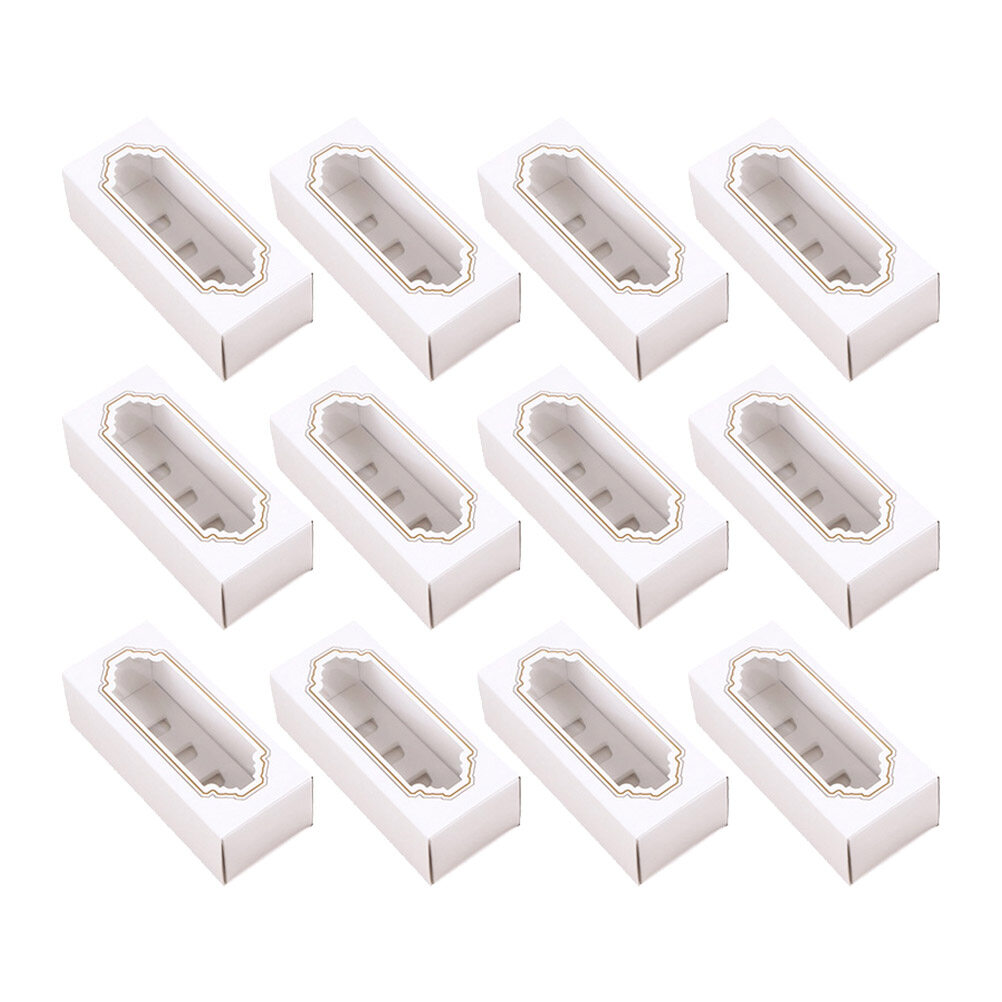 12pcs Macaron Storage Boxes Cake Holder Gift Boxes Paper Packaging Box ...