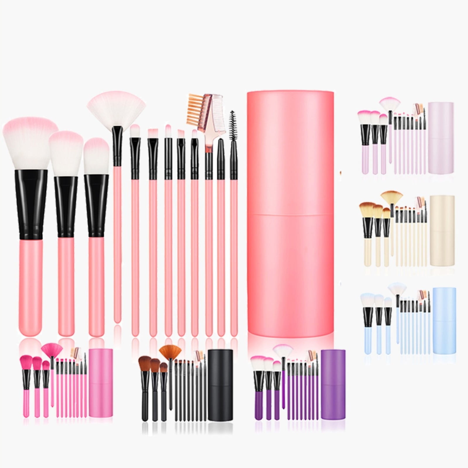 12pcs Makeup Brushes Set with Storage Tub, Includes 12 Basic Brush ...