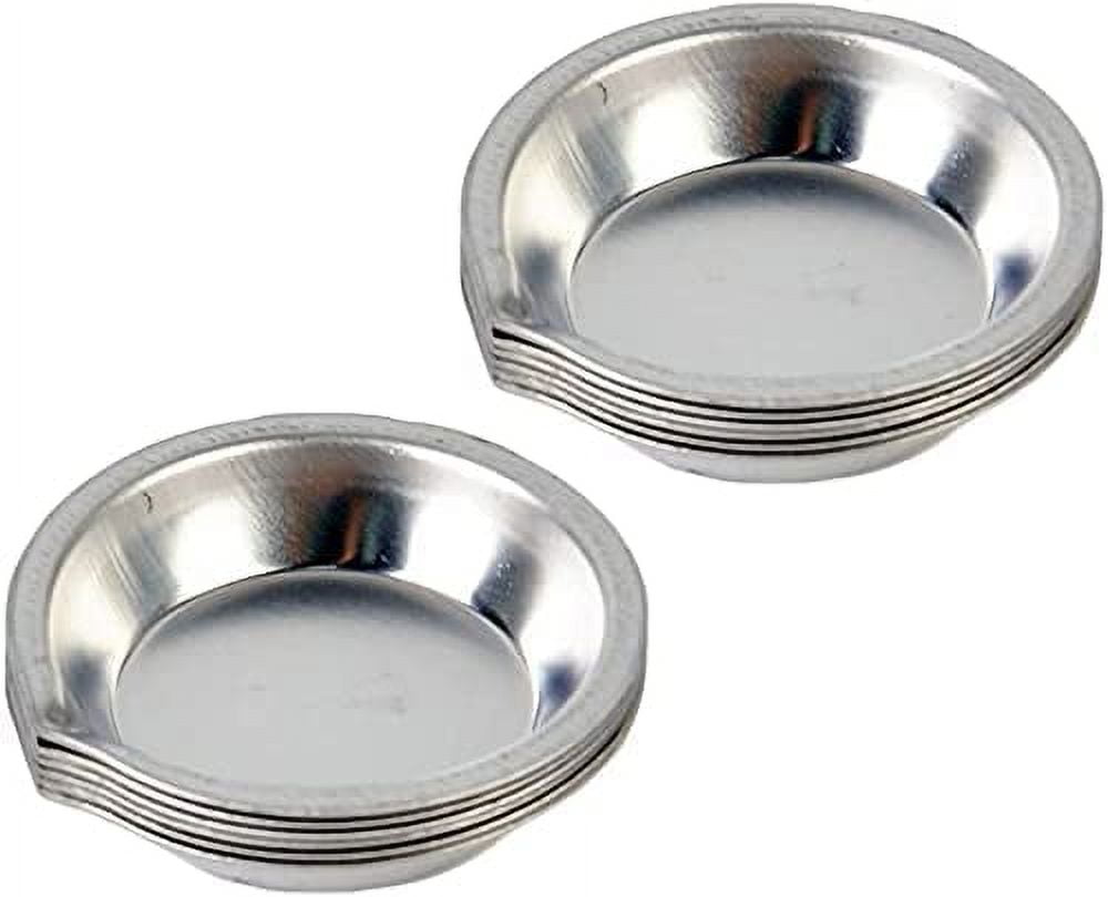 12pcs Makeup Palette Stainless Steel Small Round Paint Tray Artist ...