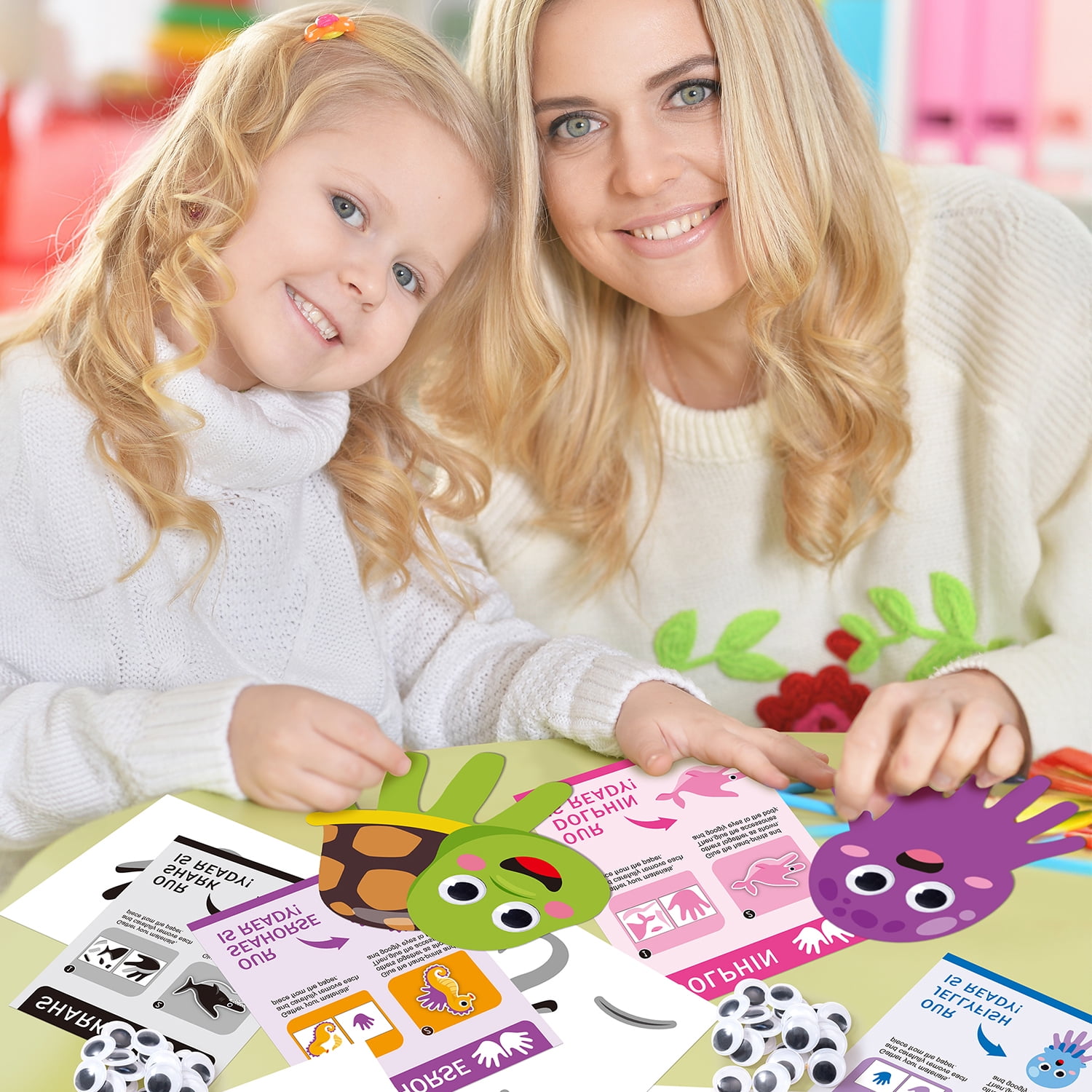 12pcs Marine Animal Handprint Craft Kit Making Palm Handcraft For ...