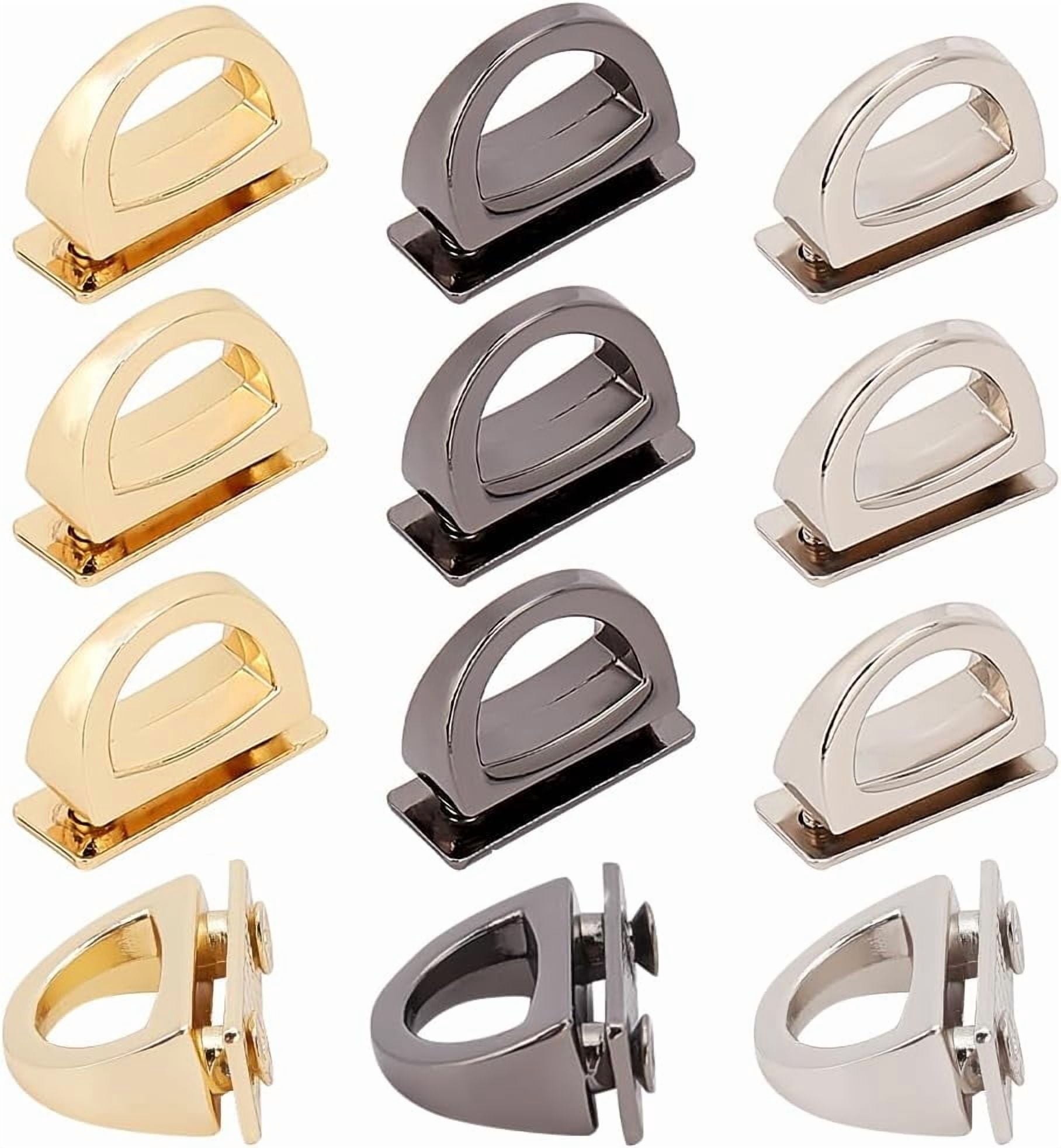 12pcs Metal D-Ring Bag Buckles 3 Colors Bag Chain Link Clip Buckles ...