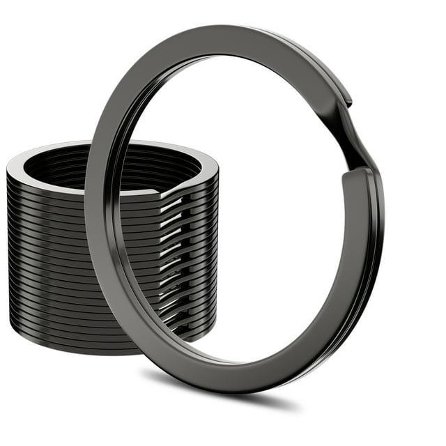 12pcs Metal Flat Key Rings, 1 inch Thick Round Split Keyring for Car ...