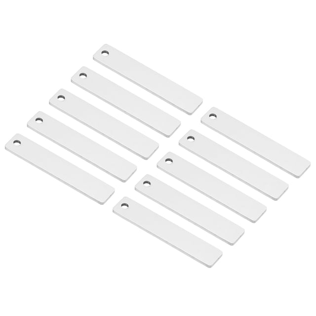 16pcs Metal Stamping Blanks, Rectangle Stamping Tags Blanks 5x1cm DIY ...