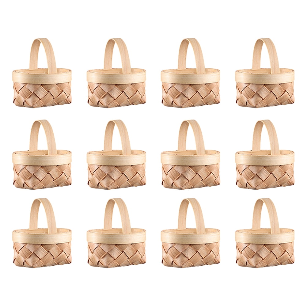 12pcs Mini Baskets Small Woven Holiday Candy Baskets Wedding Candy Gift ...