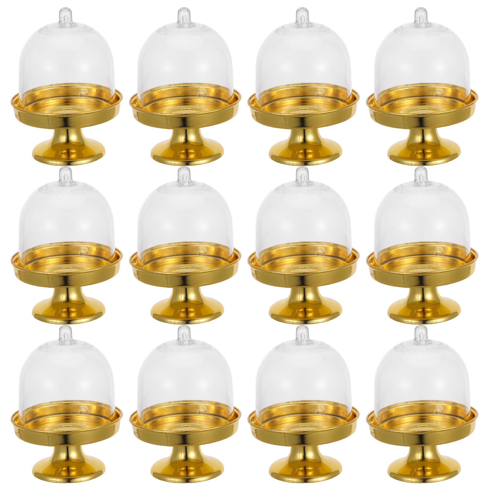 12pcs Mini Cake Dome Shaped Footed Candy Boxes For Weddings Birthdays ...