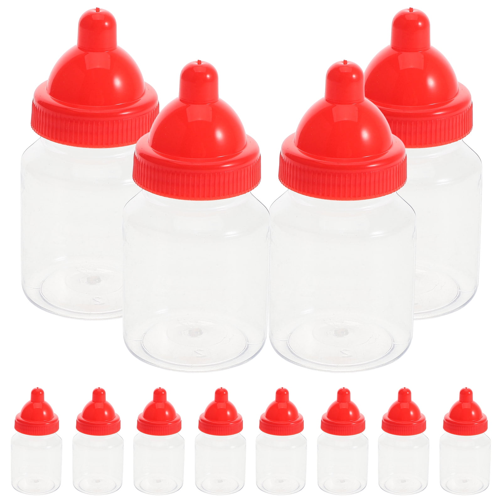 12pcs Mini Candy Bottles for Baby Shower Favor Small Plastic Baby ...