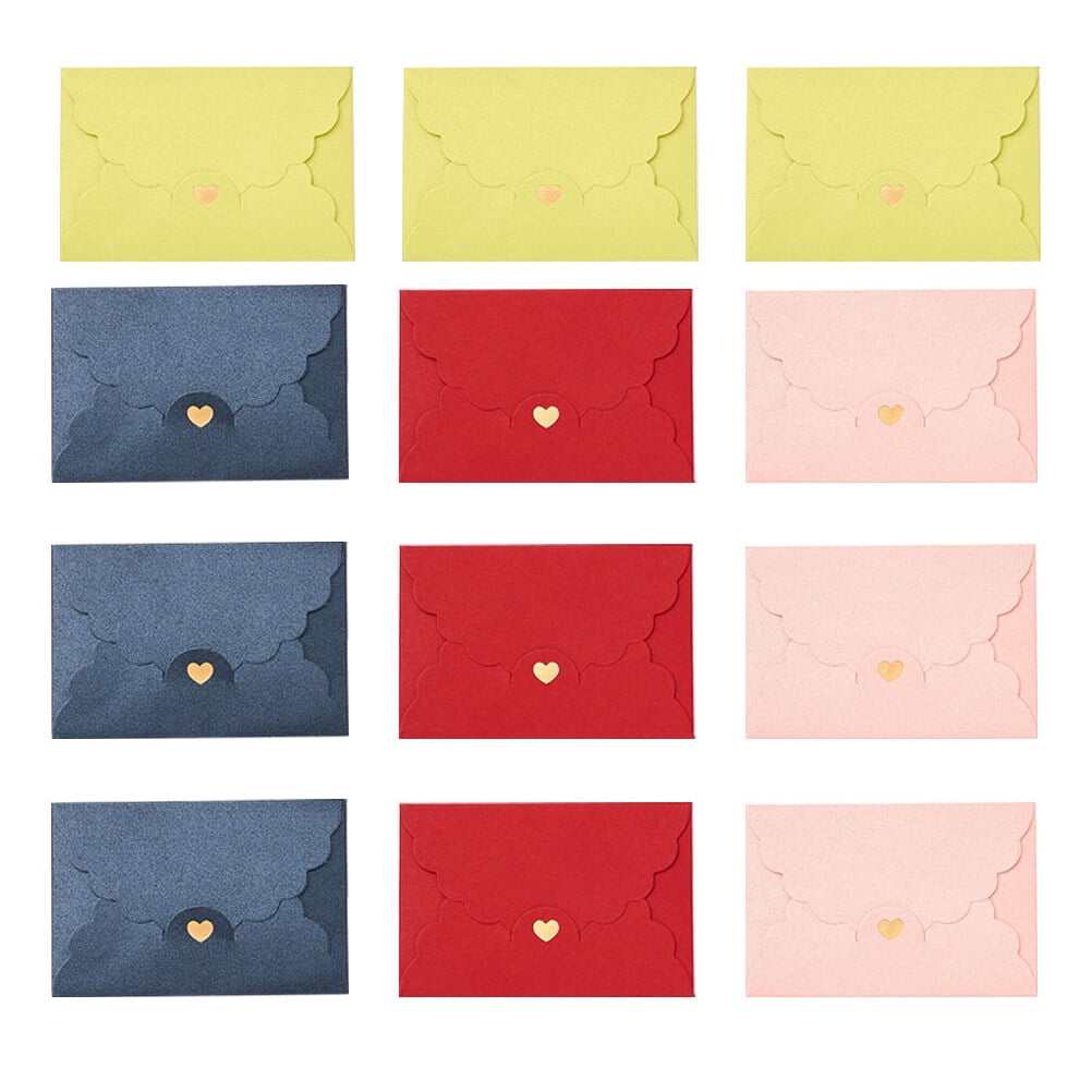 12pcs Mini Envelopes Paper Envelopes Member Packing Envelopes (Mixed ...