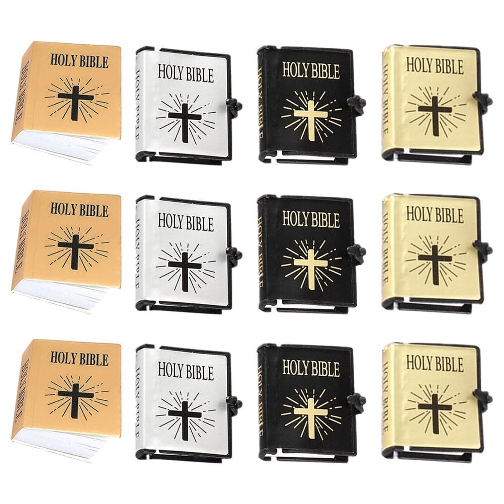 OUNONA 12pcs Miniature Bible Books Set for Dollhouse Decor 1:12 Scale ...