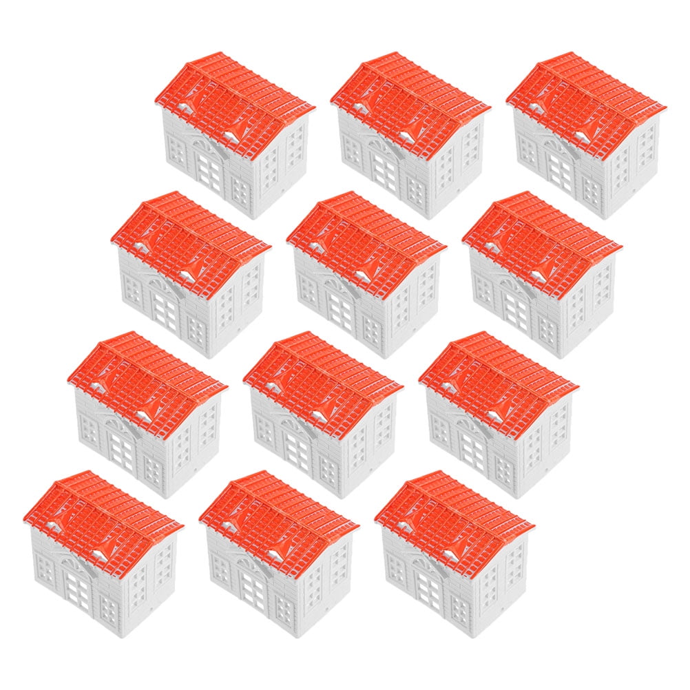 12pcs Miniature Cottage Model Tiny House Figurines For Micro Landscape ...