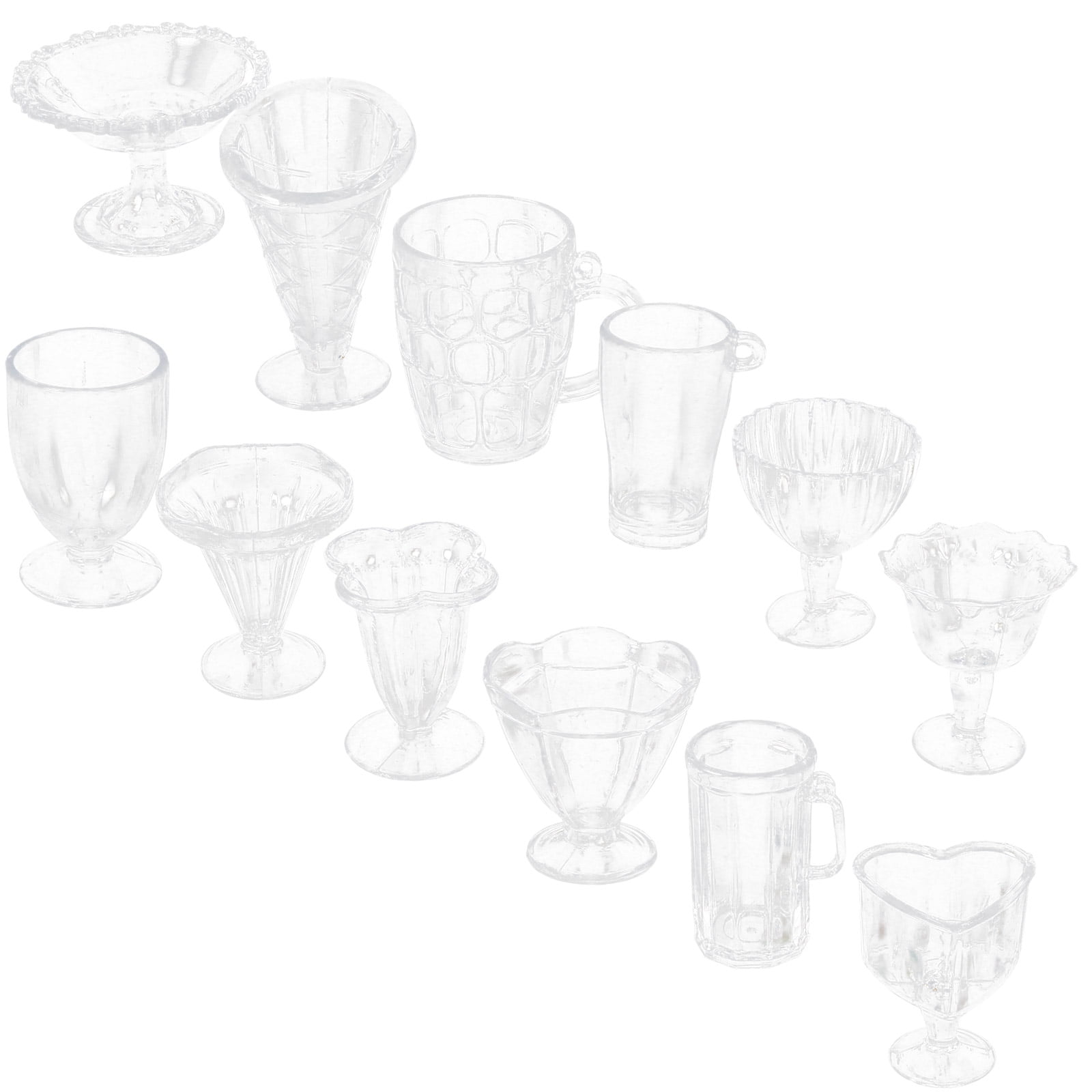 12pcs Miniature Cups Miniature Plastic Mugs Mini House Water Mugs Kids ...