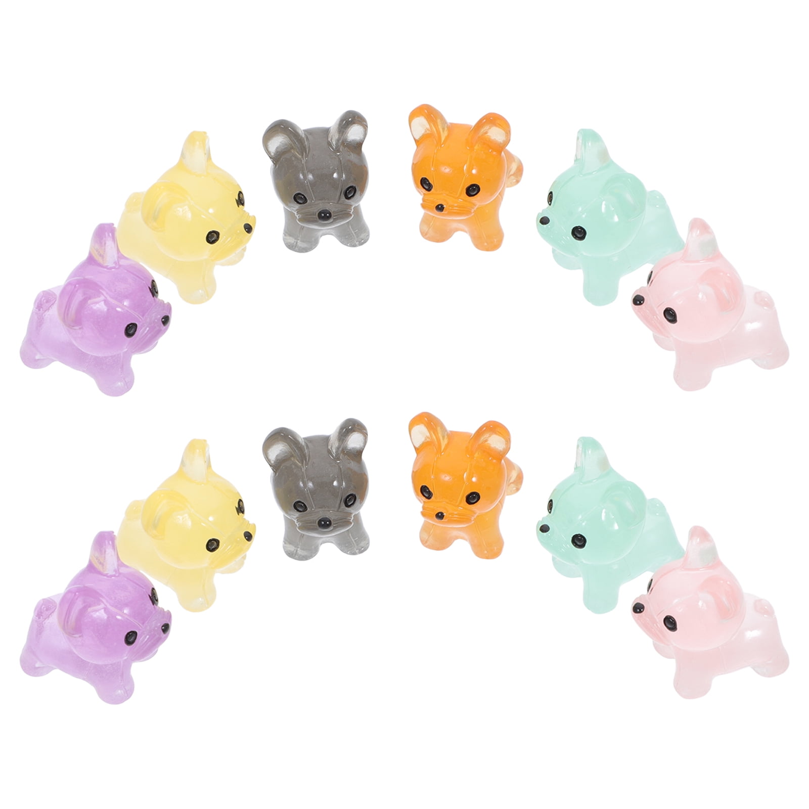 FONDOTIN DIY Crafts Lifelike Design Mini Dog Figurine Purple 12Pcs 0 ...
