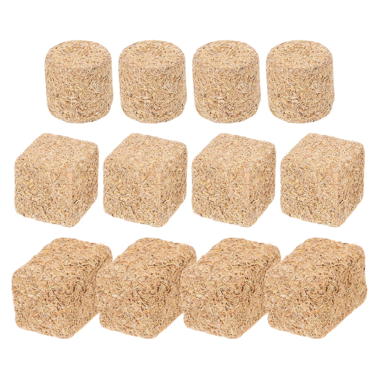 12pcs Miniature Mini Hay Bales Mini Haystack Decoration Miniature Hay Blocks for Dollhouse ...