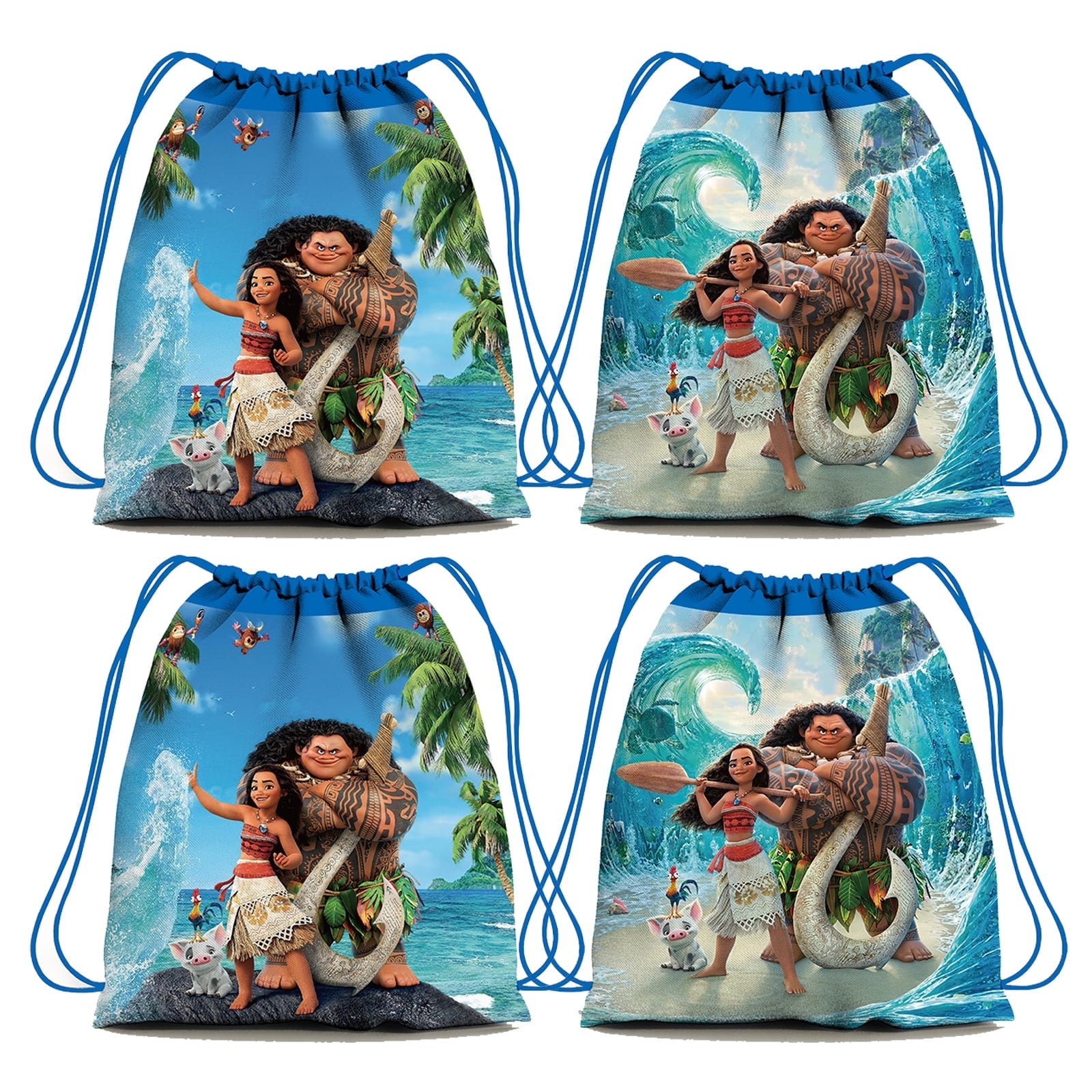 Moana Party Drawstring Bag,12pcs Reusable Moana Non-Woven Gift ...
