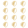 12pcs Modern Metal FOR LEAF Napkin Rings for Hotel Table Setting Decor ...