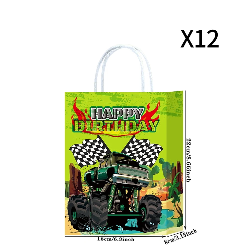 12pcs Monster Truck Party Favors Racing Truck Party Gift Bag Drawstring ...