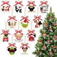 12pcs Mouse Design Clear Christmas Acrylic Ornaments,Round Craft ...