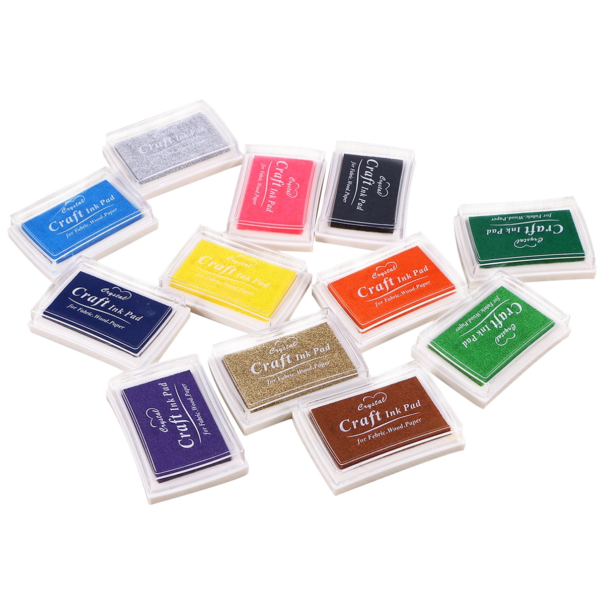12pcs Multi-colored Giant Ink Pads Stamp Pads for DIY Craft DIY Ink Pad ...