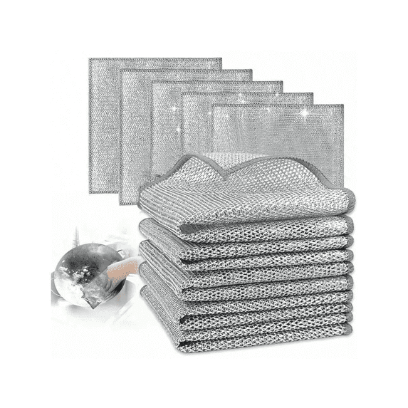 12pcs Multipurpose Wire Miracle Cleaning Cloths, Magnifying Wire ...