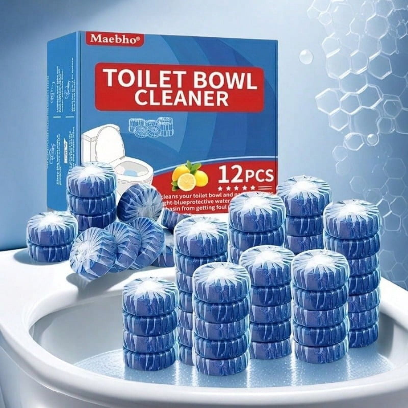 12pcs New Blue Foam Toilet Cleaner, Toilet Cleaner With Deodorant ...