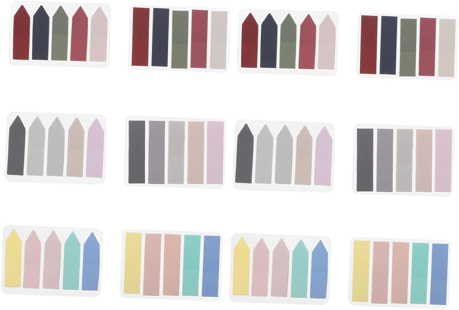 12pcs Office Sticky Notes Colorful Stickers Colored Labels Adhesive ...