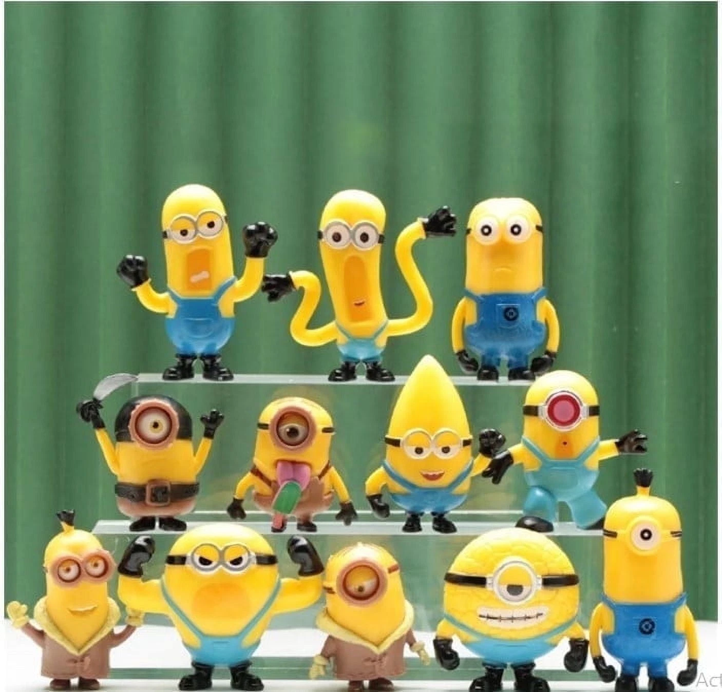 12pcs PVC For Kids Mini Cute Figure Toy Birthday Gift Minions Models ...