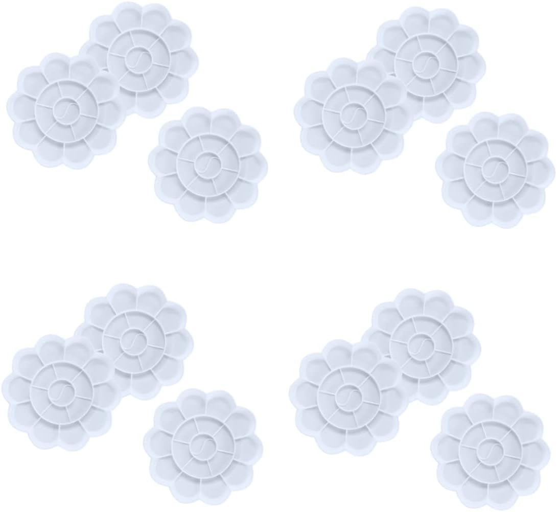 12pcs Palette Watercolor Paint Tray Color Mixer Plate Color Mixing Tray ...