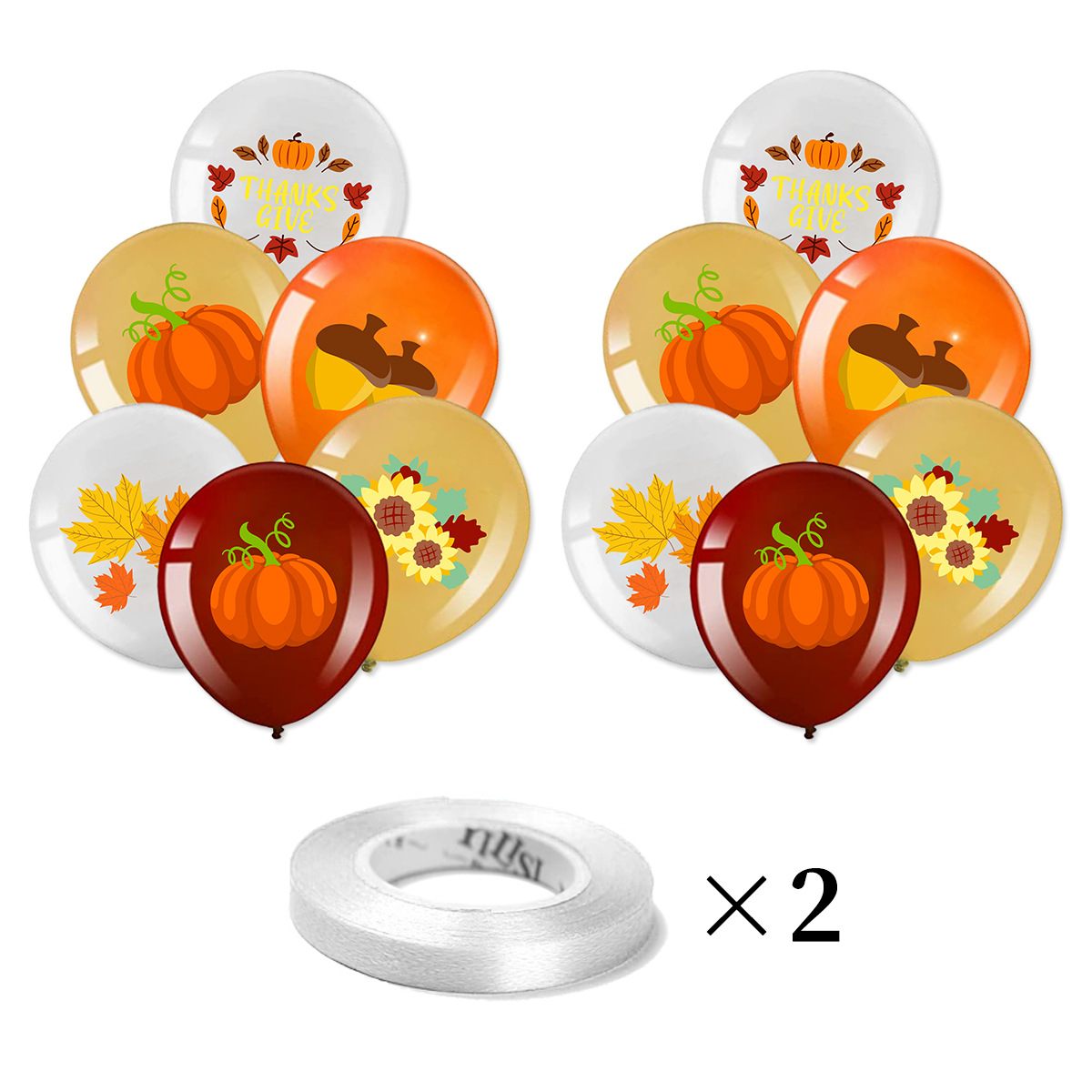 12pcs Party Balloons Fall Balloons Decorative Balloons Thanksgiving ...