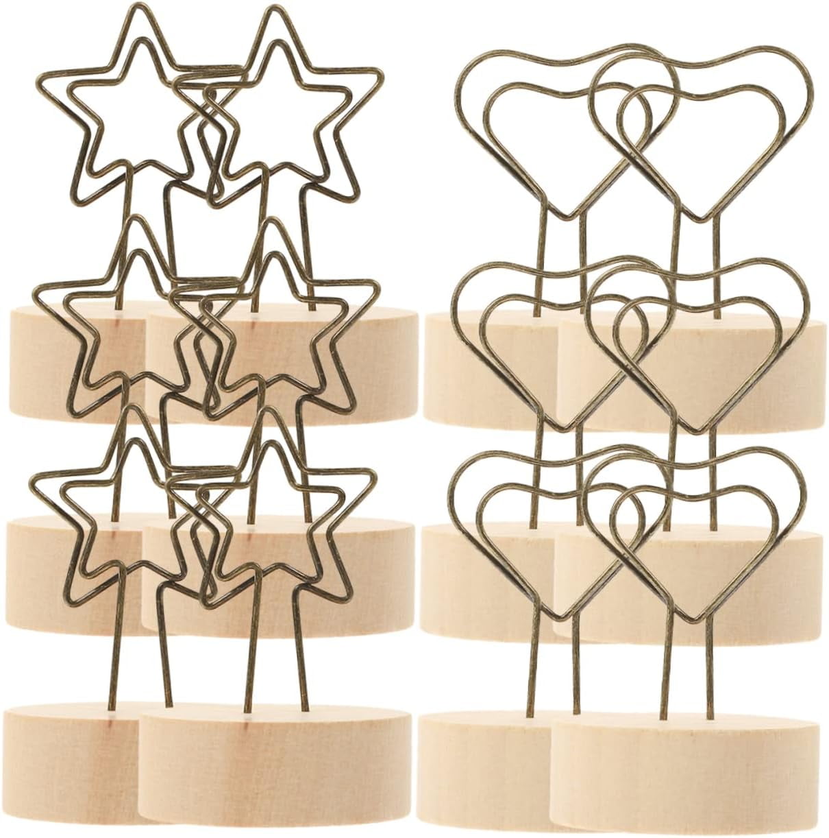 12pcs Photo Folder Rustic Wedding Decorations Wood Trim Dinner Table ...