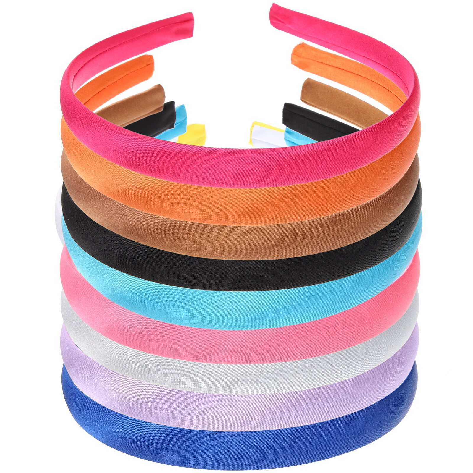 SOAC 12pcs Plain Cloth Covered Headbands, Bulk DIY Hair Accessories for ...