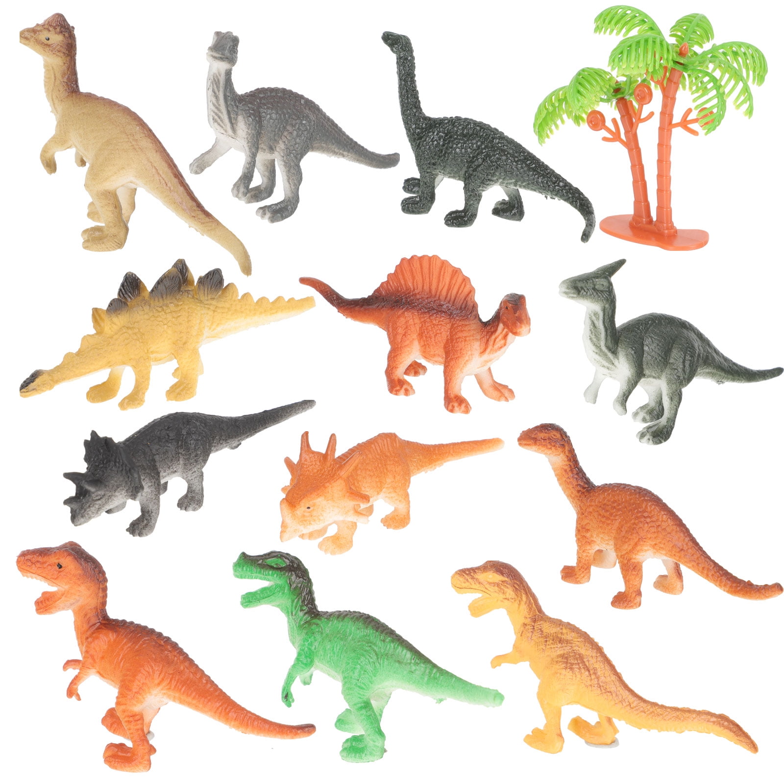 12pcs Plastic Dinosaur Playset Realistic Mini Dinosaur Educational ...