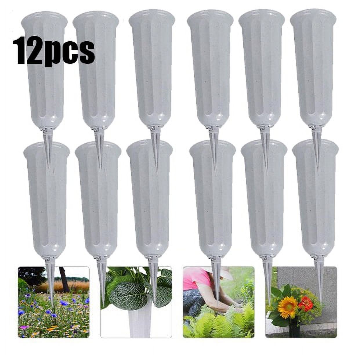 Walmart 12pcs Plastic Floral Grave Cone Vases with Insert Stake Spikes ...
