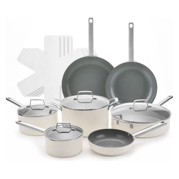 12pcs Pots and Pans Set Non Stick Ceramic Coating Cookware Set 450 ...