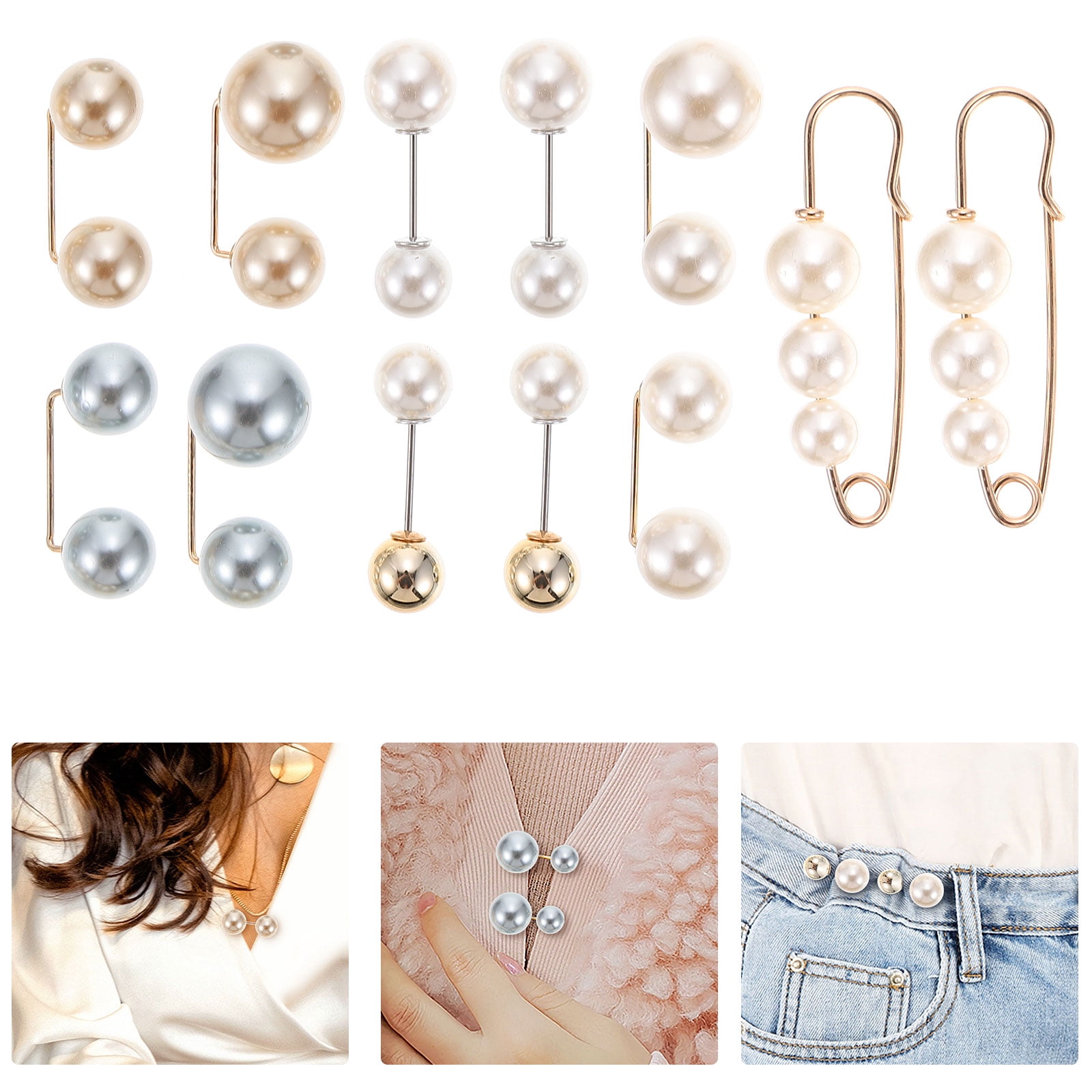 12pcs Practical Decorative Brooch Pin Anti-emptied Lapel Pin Elegant ...