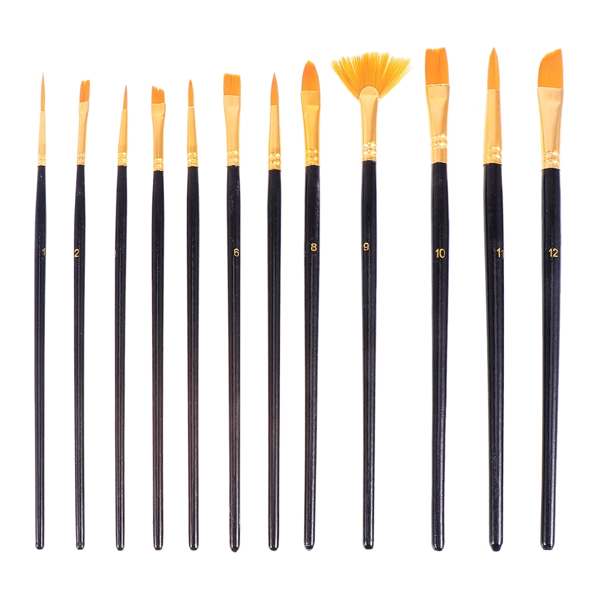12pcs Professional Paint Brushes Set Watercolor Painting Brush ...