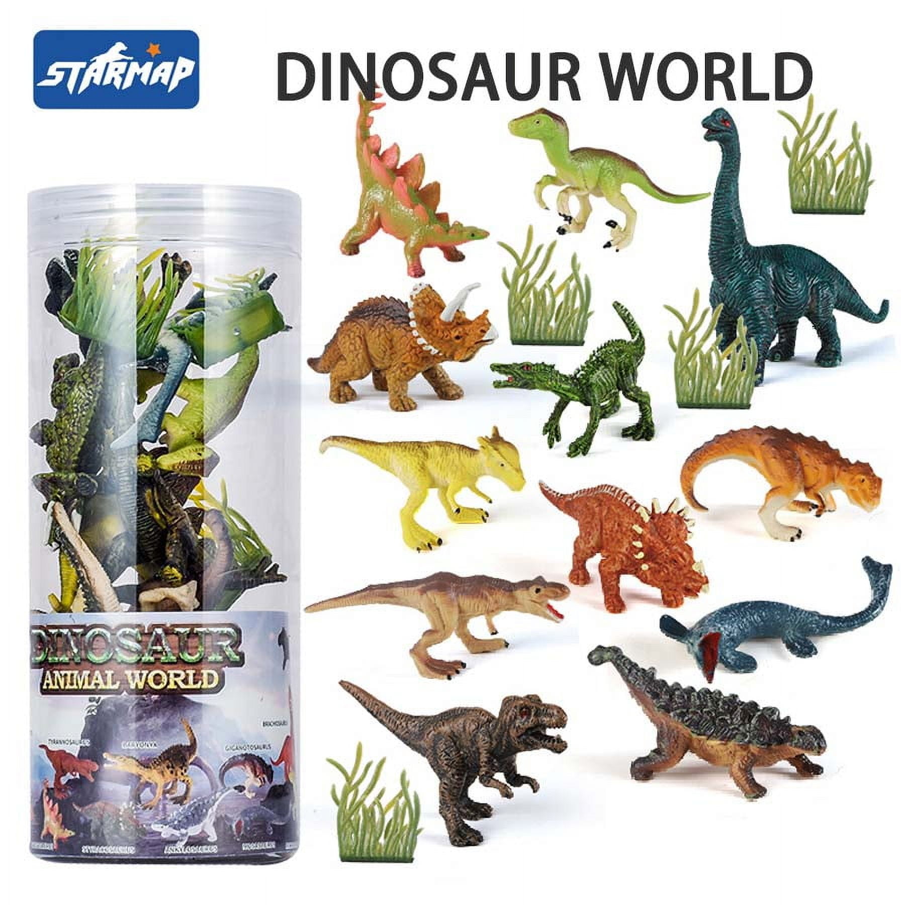 12pcs Realistic Jurassic Dinosaur Figures Playset , Toddler Plastic ...