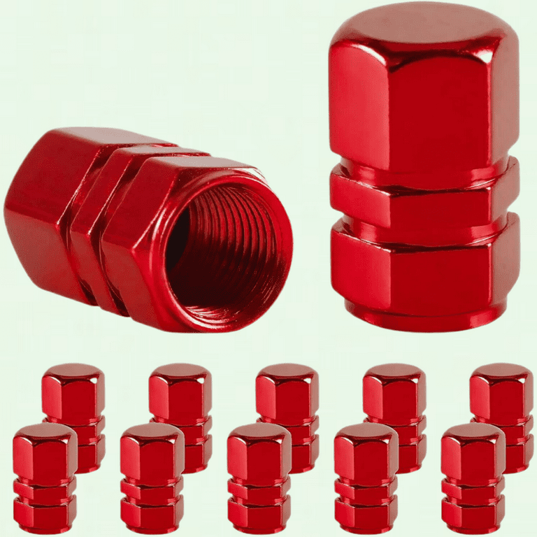 Red dust caps for car store