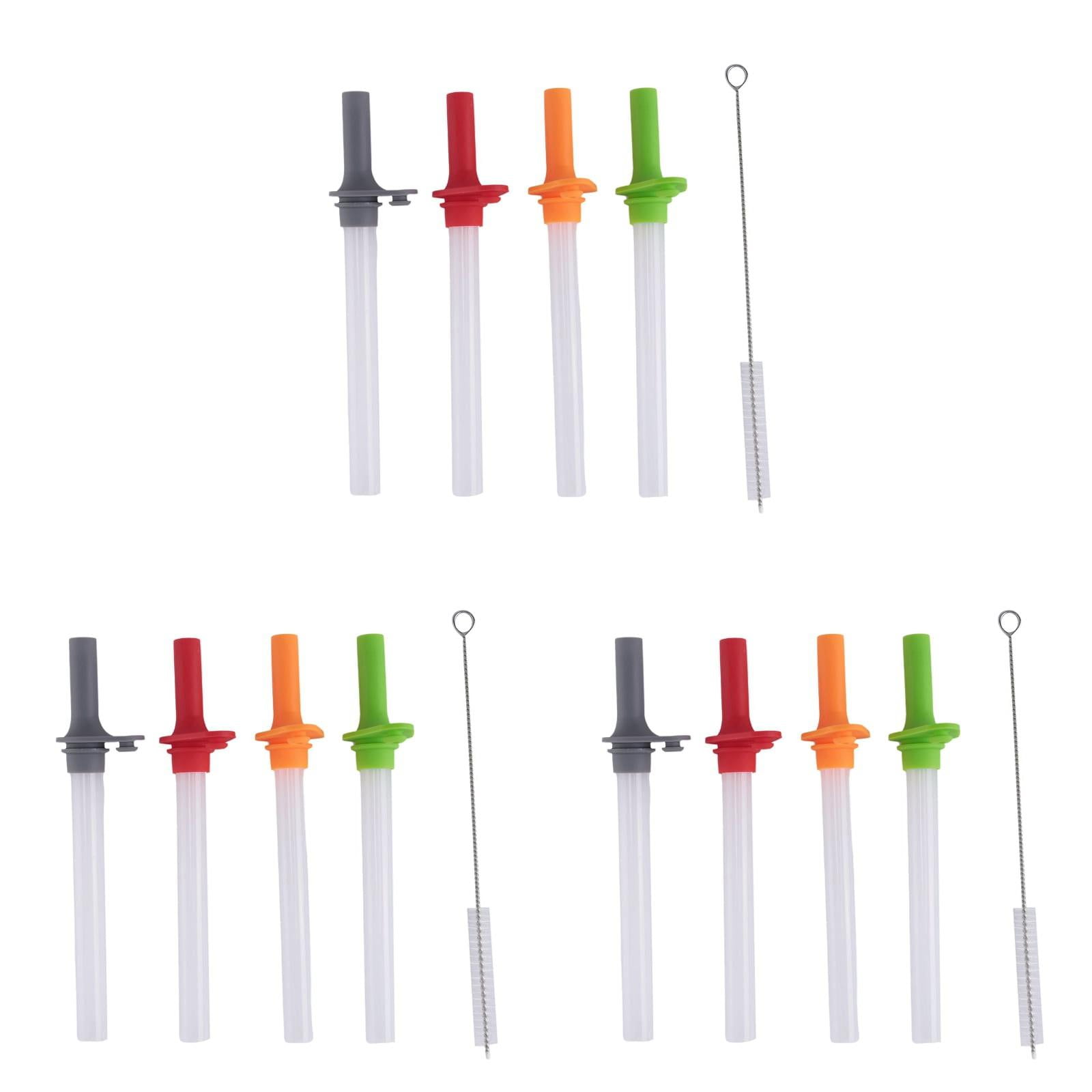 12pcs Replacement Straws with Bite Valve for 15 oz Cups,with 3 Cleaning ...