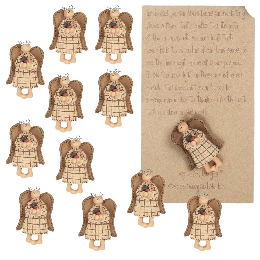 12pcs Resin Angel Pins with Inspirational Quote Card - for Gifts for ...