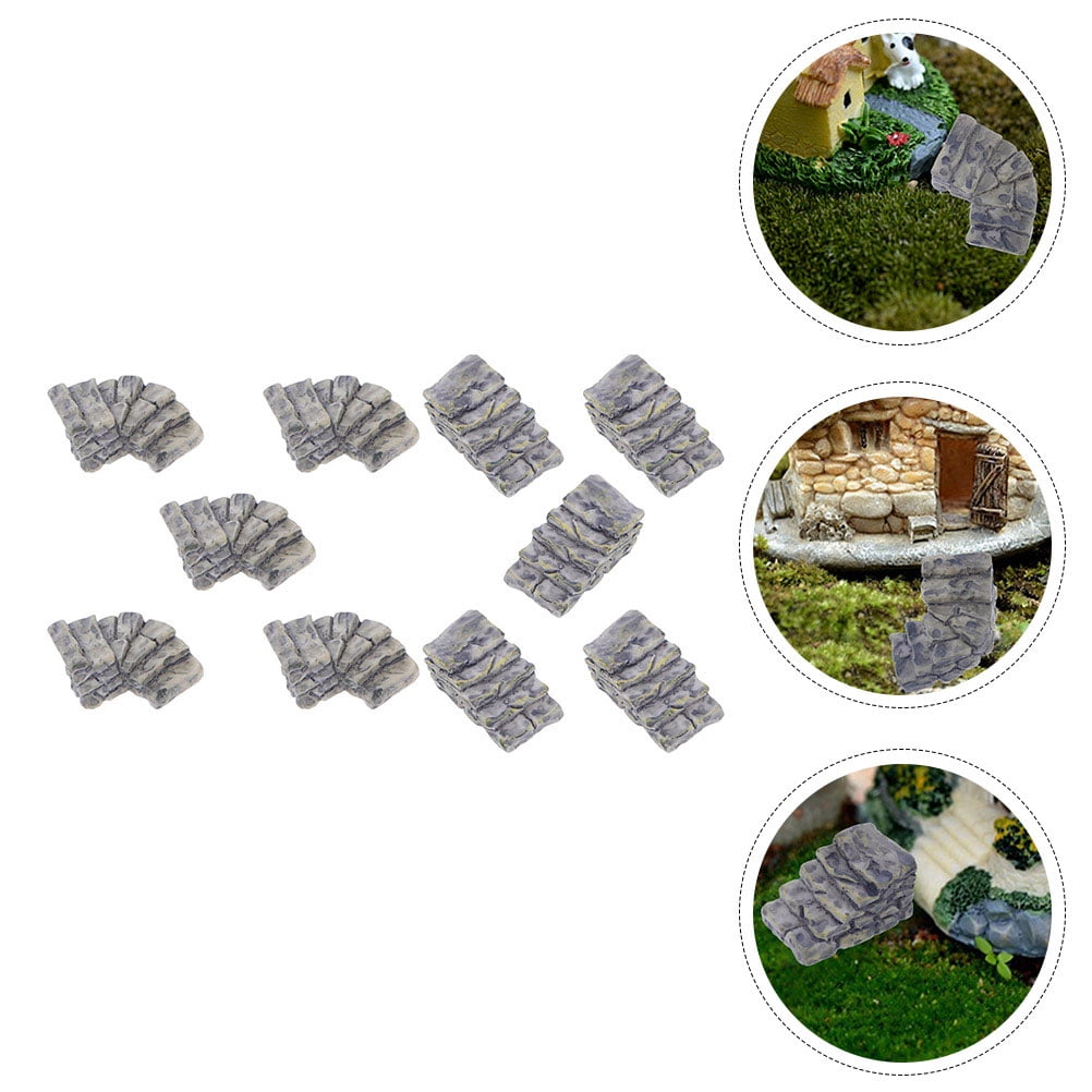 12pcs Resin Mini Stone Steps Resin Small Stone Steps Accessory ...