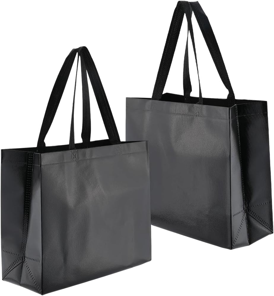 12pcs Reusable Gift Bags Laser Non-woven Fabric Tote bag with Handle ...