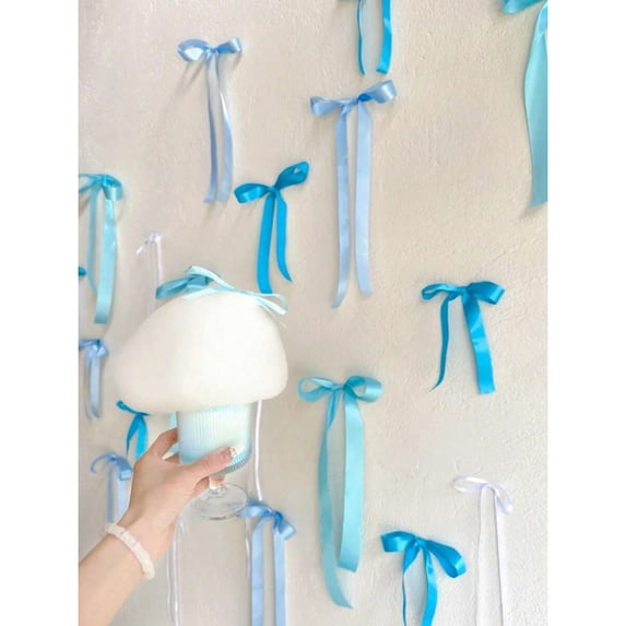 12pcs Royal Blue Bow Wall Decorations, Hanging Ribbon Bows for Birthday ...