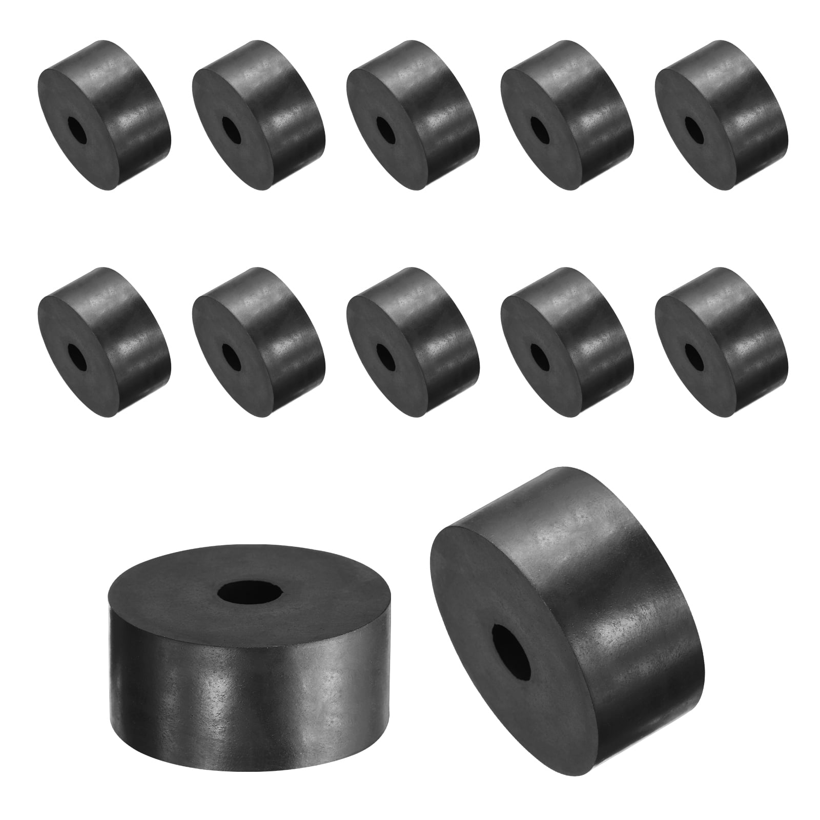 12pcs Rubber Spacers 60mm OD x 15mm ID x 30mm Height Round Anti ...